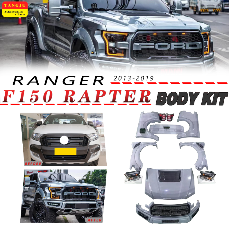 TS Bumper Facelift Body Kits for Ranger T6 T7 T8 2013-2019 Bodykit ...