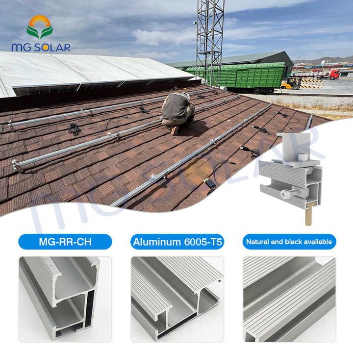Pre-Assembled Solar Roof Mounting System Aluminum Rail Solar Panel Roof ...
