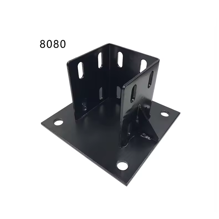 Black Heavy Carbon Steel Floor Mount Base Plates for 8080 Series T Slot ...