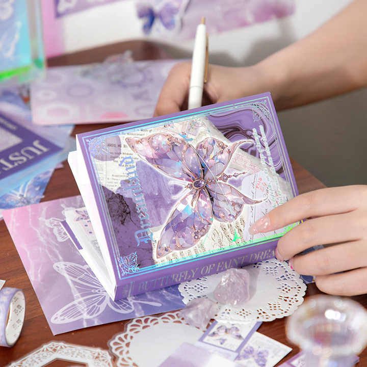 SIMNO 162 Pcs Butterfly Scrapbook Kit Vintage Aesthetic Junk Journal ...