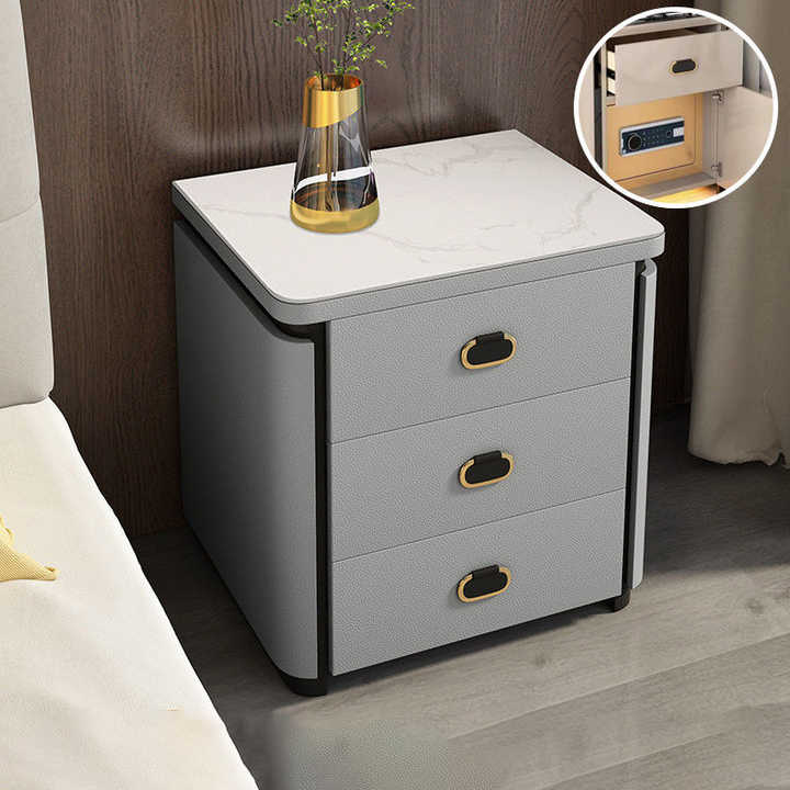 Smart Led Bedside Table With Fingerprint Reader And Wireless Charging ...