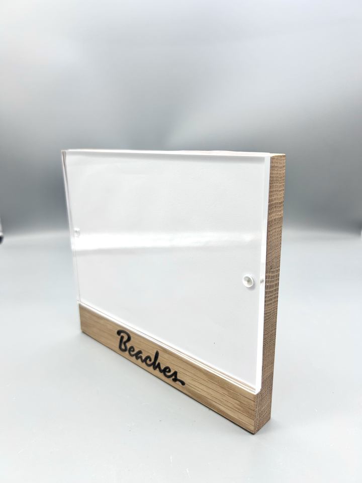 High - Quality Acrylic Display Picture Frame with Engraved Wooden Base ...