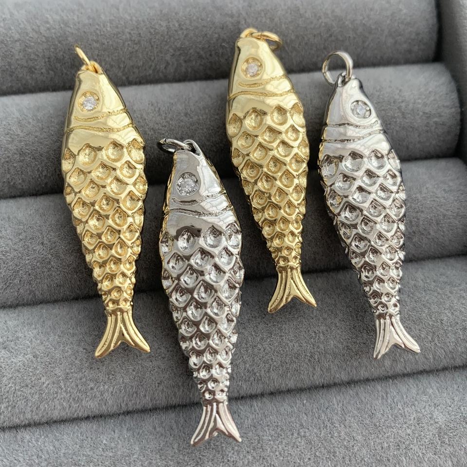 LS-L3913 Popular Fish Pendant for Necklace Bracelet Silver