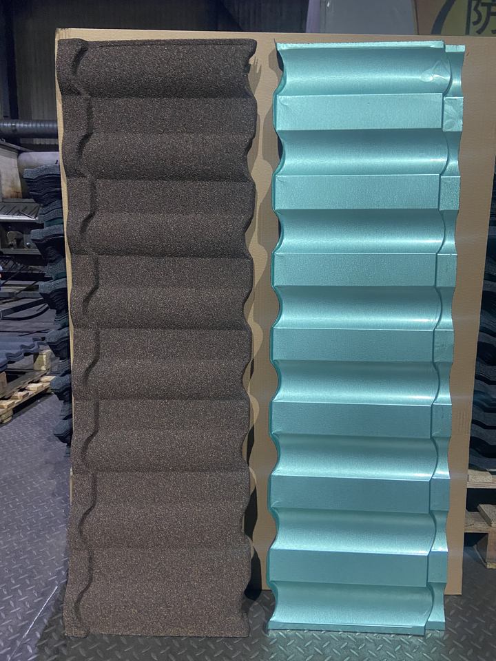 Maroon Milan Tile 0.45mm Stone Coated Aluminum Zinc Steel Roofing Tiles ...