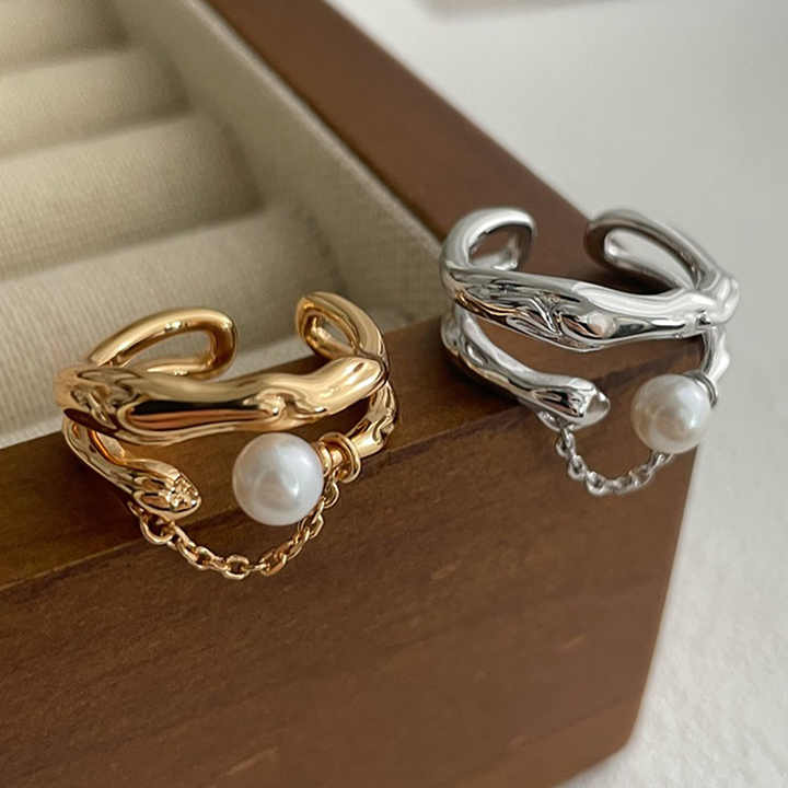 2024 Fringed Pearl Irregular Ring - Simple Fashion Statement