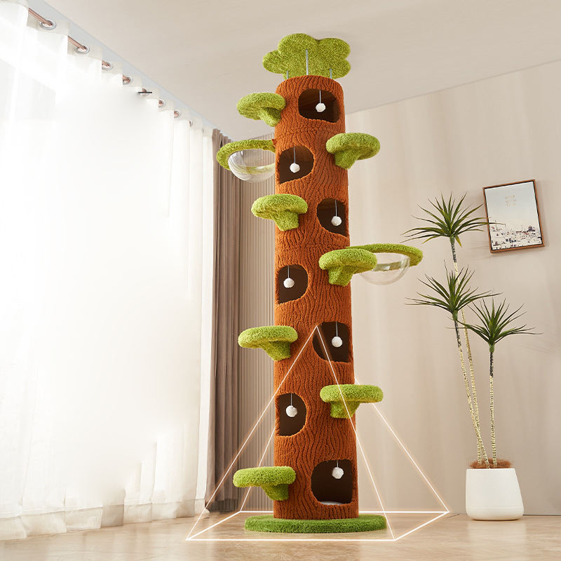 110-inch Tall Forest Cat Tree Tower - Eco-Friendly Cat Toy