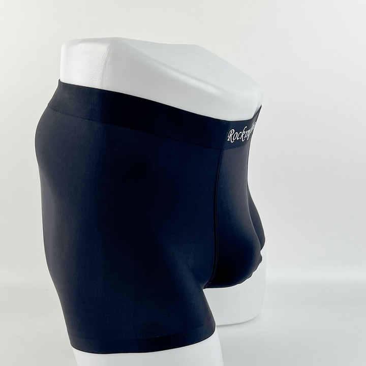 Ehanking Men's Luxury Ice Silk Satin Boxers Mid-Rise Smooth Cool Solid ...