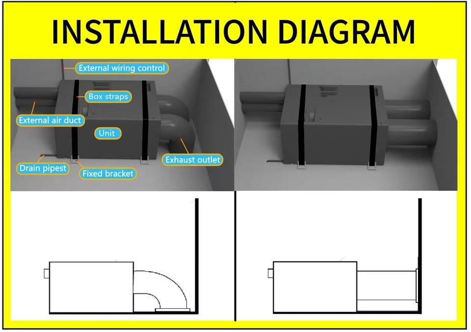 Under Bench air Conditioner Rv 12v air Conditioner Car Marine Yacht ...