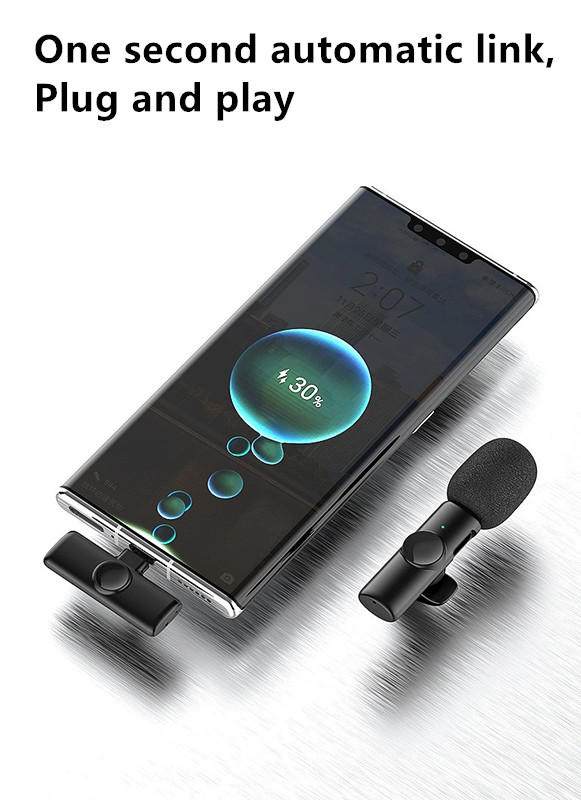 2022 One Drag Two Small Microphone Lapel Clip Lapel Microphone Wireless ...