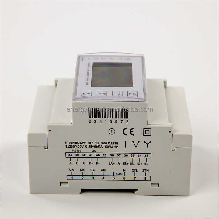 Modbus RS485 CT connect three phase din rail energy meter electric meter| Alibaba.com