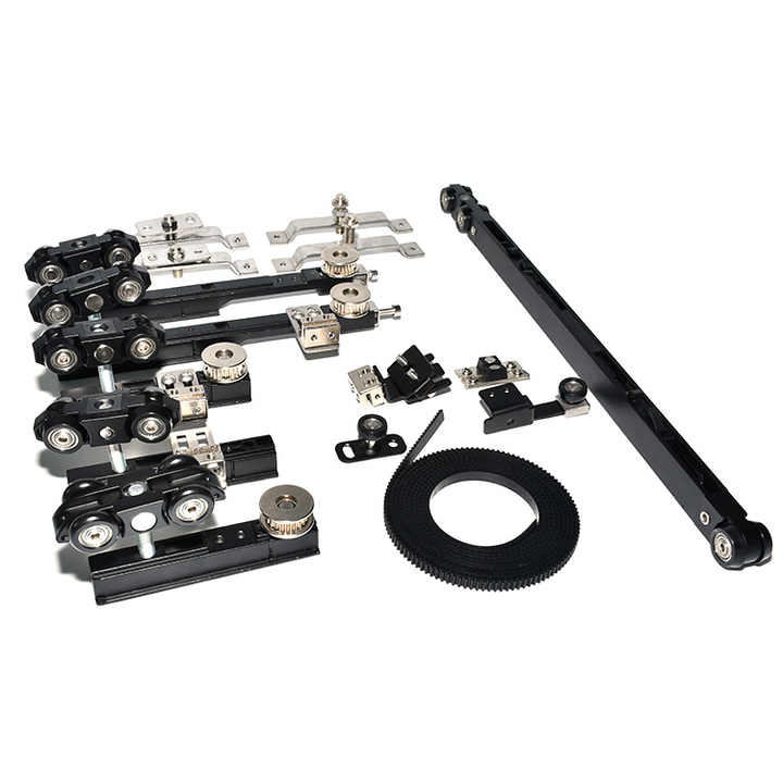 Slow Closing Hanging Rail Soft Closing Narrow Frame 3 Panels Linkage ...