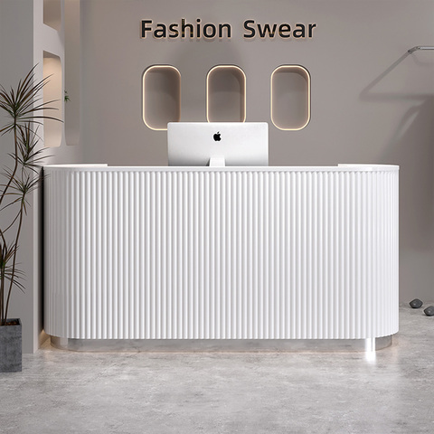Durable Modern Reception Desk for Beauty Salons - I-Shape Design ...