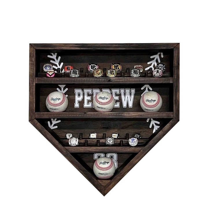 Wall Mount Baseball/Softball Display Shelf Home Plate Baseball ...