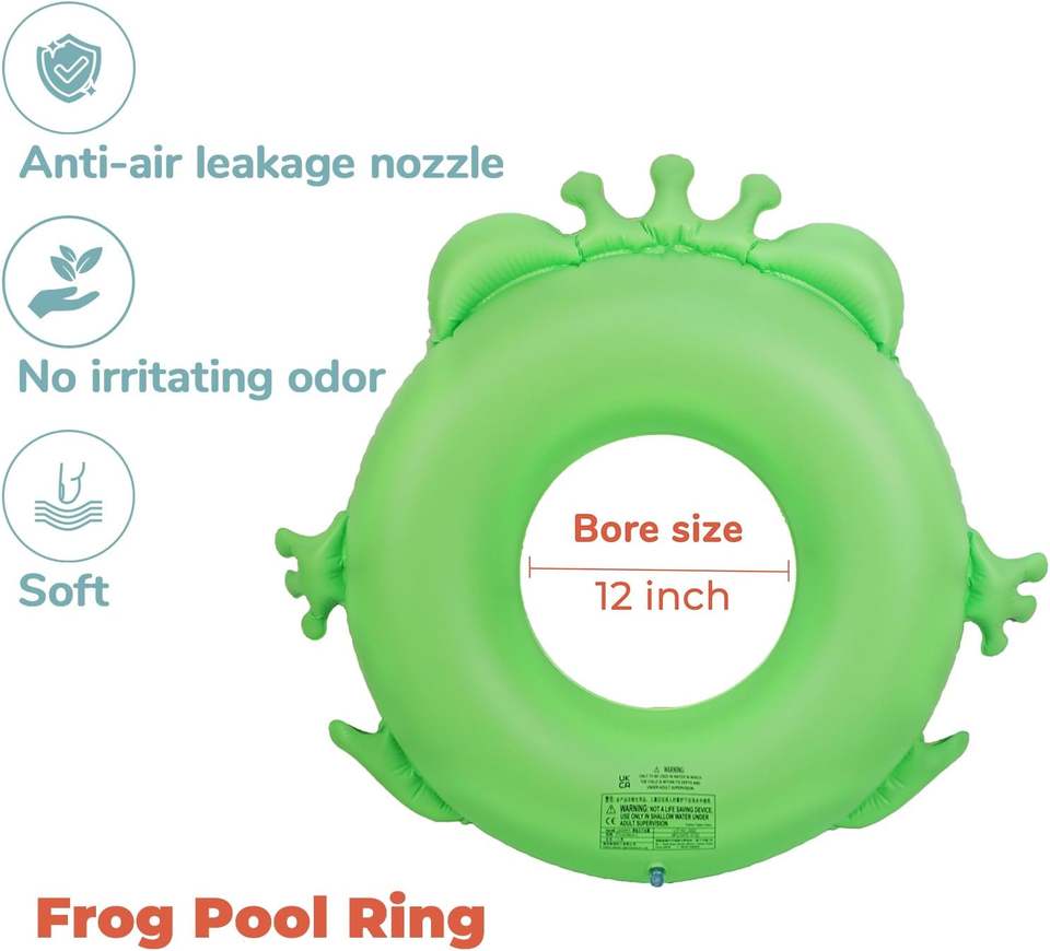 Cartoon Inflatable Swim Rings for Kids 3-12 PVC Material for 3-5 Year ...