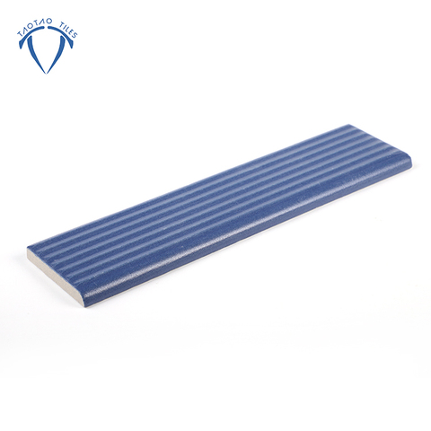 Non slip swimming pool tiles 244x56 mm ceramic edge border tiles ...