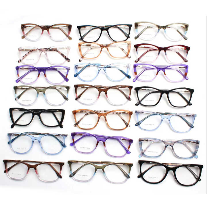 Assorted Ready Made Mixed Eyewear Stock Cheap Glasses Laminated Acetate ...