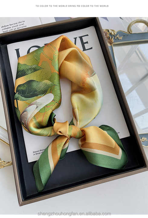 Silk Scarfs Women Small Square Scarf 21" X 21" Breathable Lightweight ...