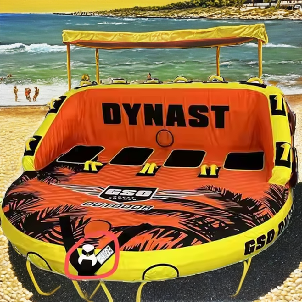 Inflatable 4-person Water Ski Tube For Outdoor Fun - Oem