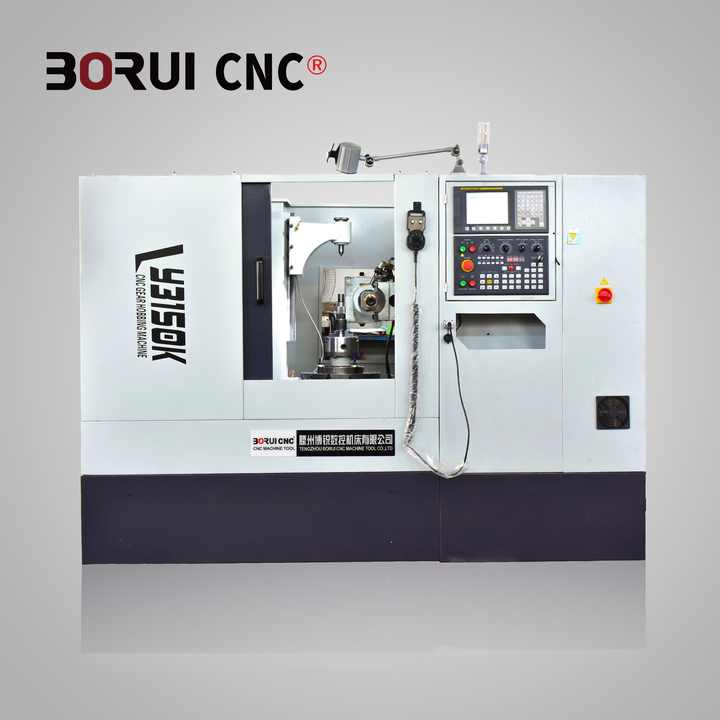 YK3150E 4 axis CNC Gear hobbing sprocket cutter Machine gear cutting ...