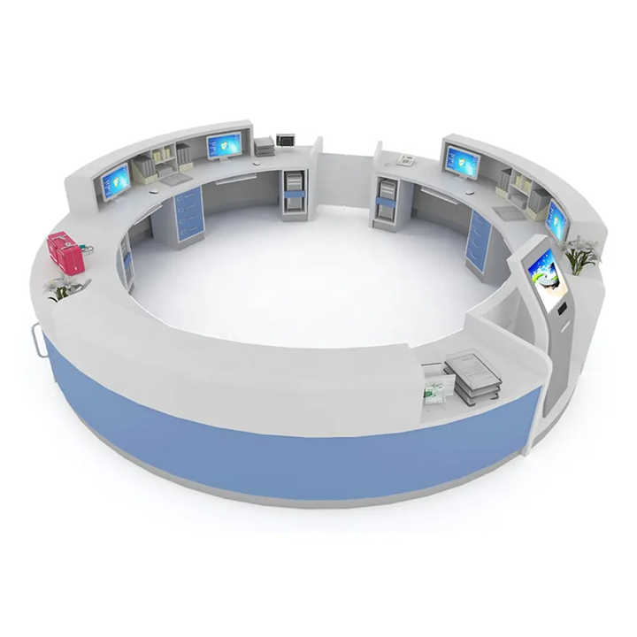 Shinestone Custom Modern Round Reception Counter Nurse Station Front ...