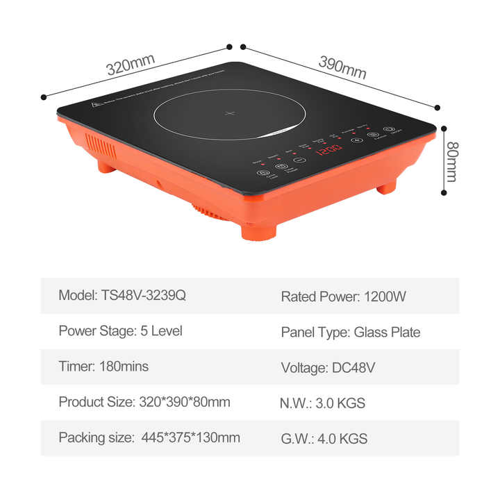 STW 48v Dc Solar Cooker with Built in Battery Induction Cookers