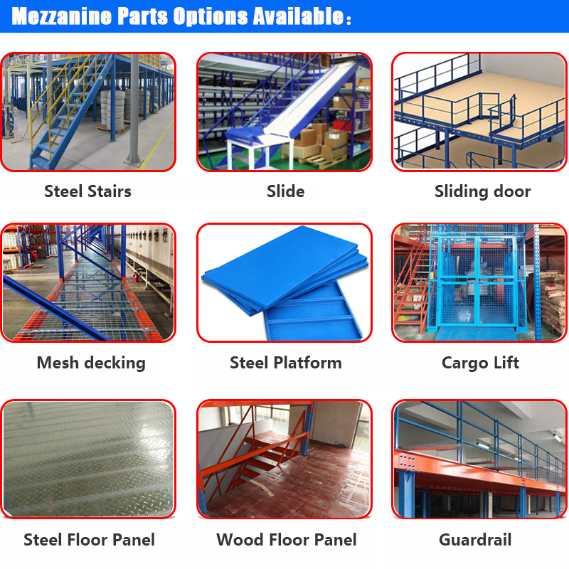 Custom Warehouse Racking Heavy Duty Mezzanine Ladder Storage Rack - Buy ...