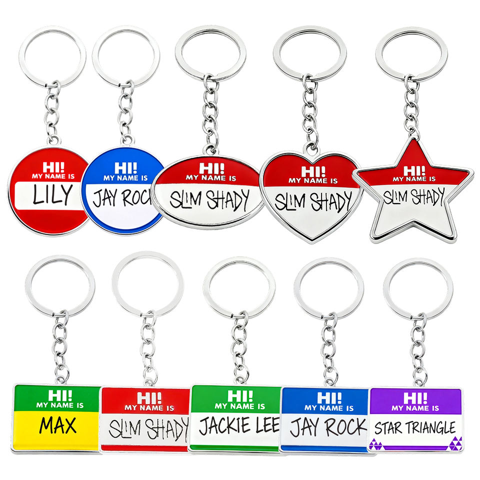 Custom Printed Keychains & Label Tags Metal Nameplates Key Holders ...