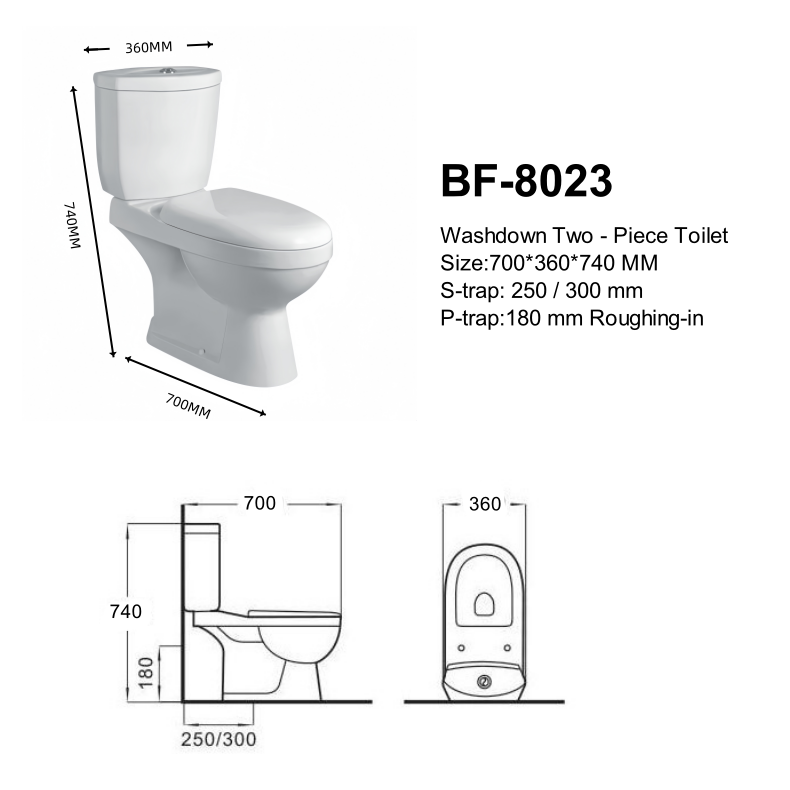 Inodoro Retrete Wc Bowl White Ceramic Water Closet Washdown vortex Dual ...
