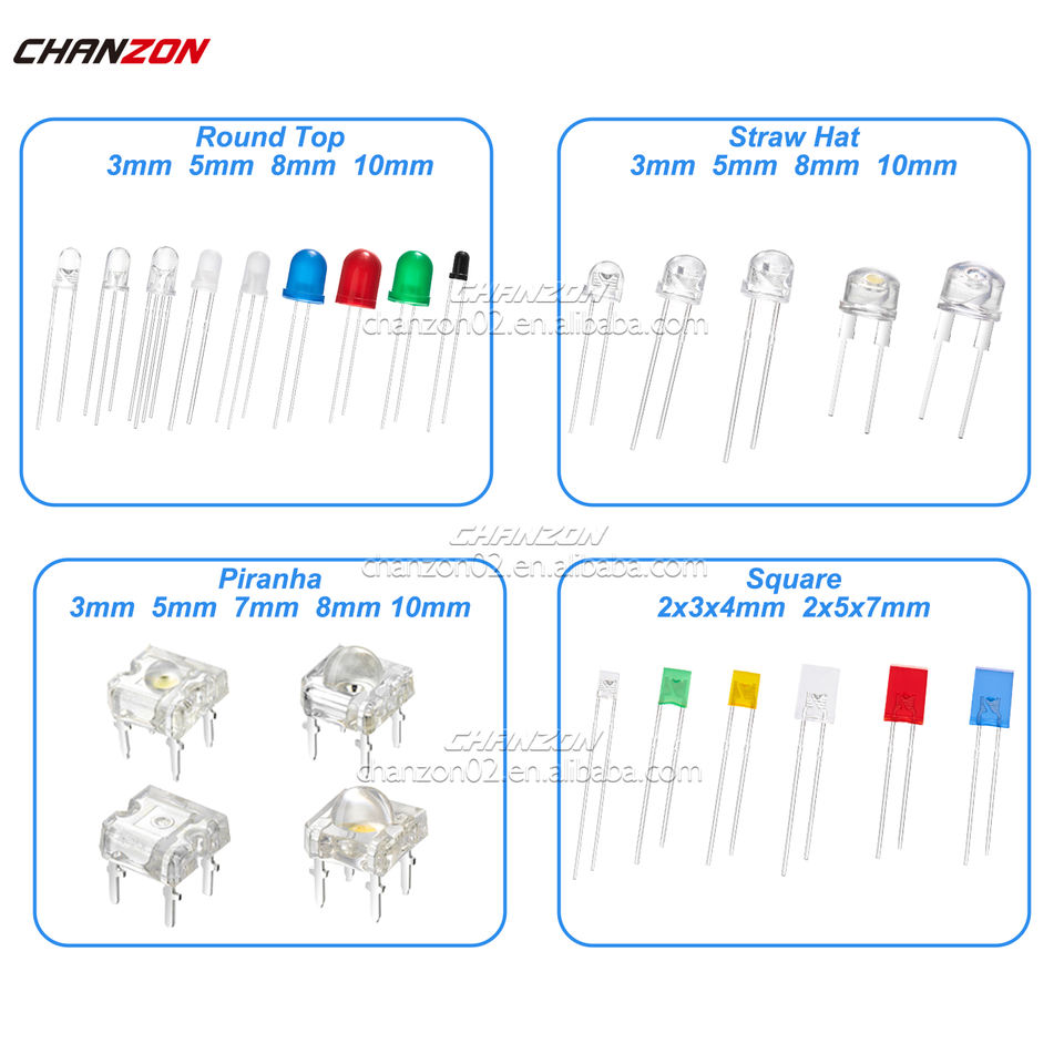 Through Hole DIP LED 2mm-10mm in Various Colors - Reliable Light ...