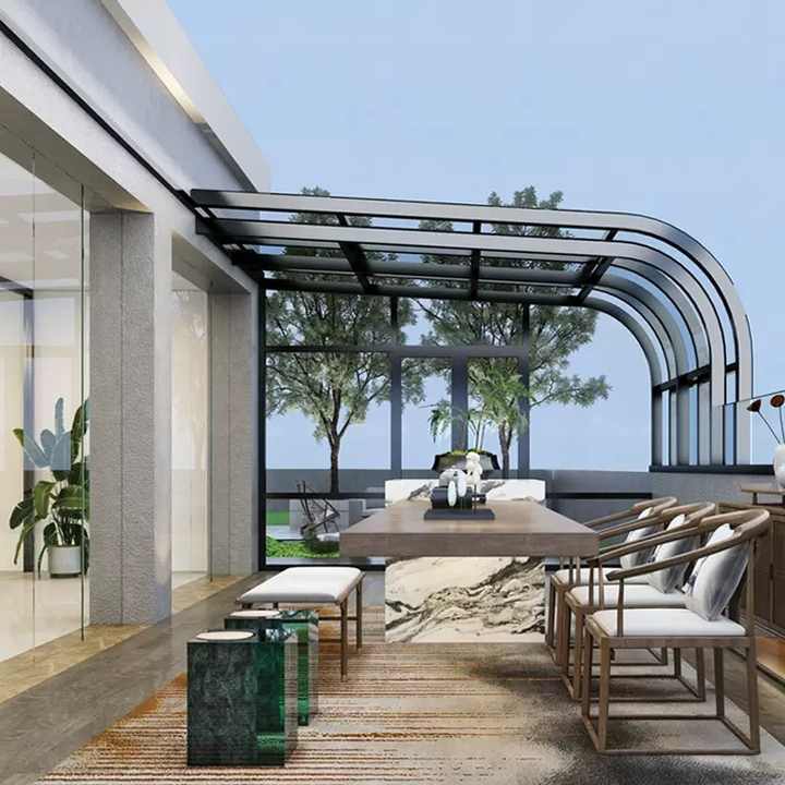 Modern Design Free Standing Large Sunroom Single-Hung Aluminum Frame ...