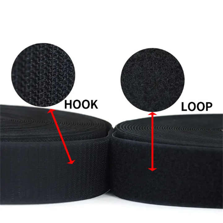 Wholesale Heavy-Duty Hook and Loop Tape - Customized Black Webbing