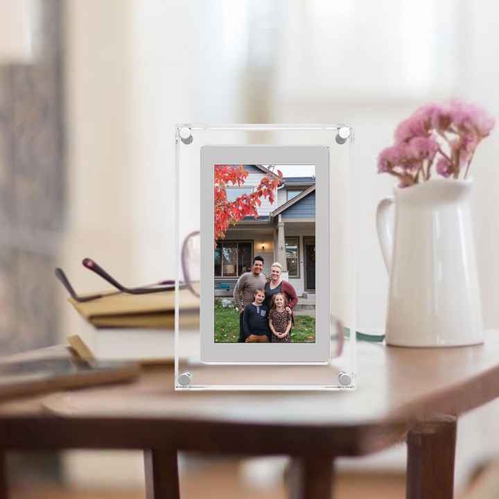 Porta Retrato Digital 5x7 Acrylic Picture Frames 10inch Clear Acrylic Magnetic Picture 10.1inch Acrylic bulk