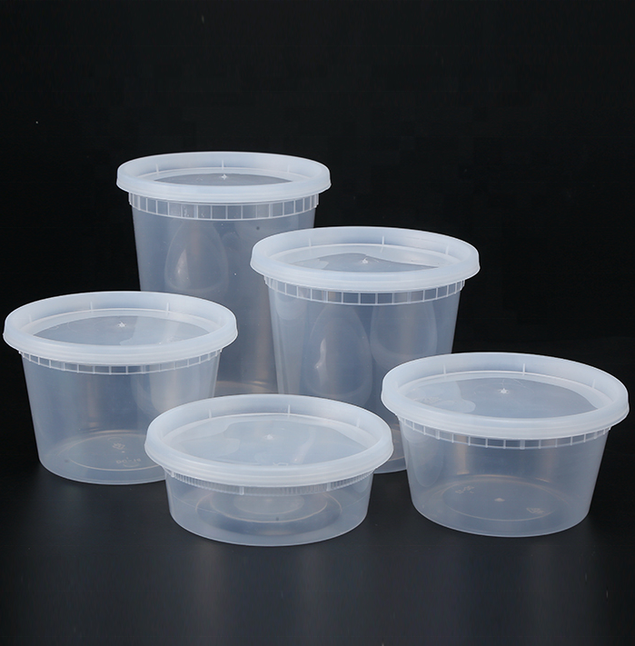 16oz 24oz 32 oz 8oz 12oz plastic leak proof circular food storage ...