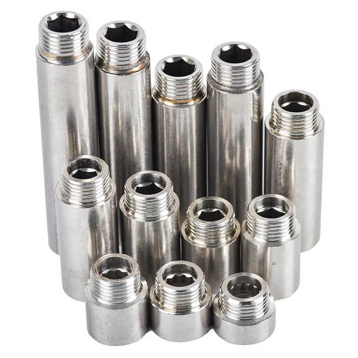 BSP 1/2" Male/Female Thread Stainless Steel Pipe Fitting Extension Pipe ...
