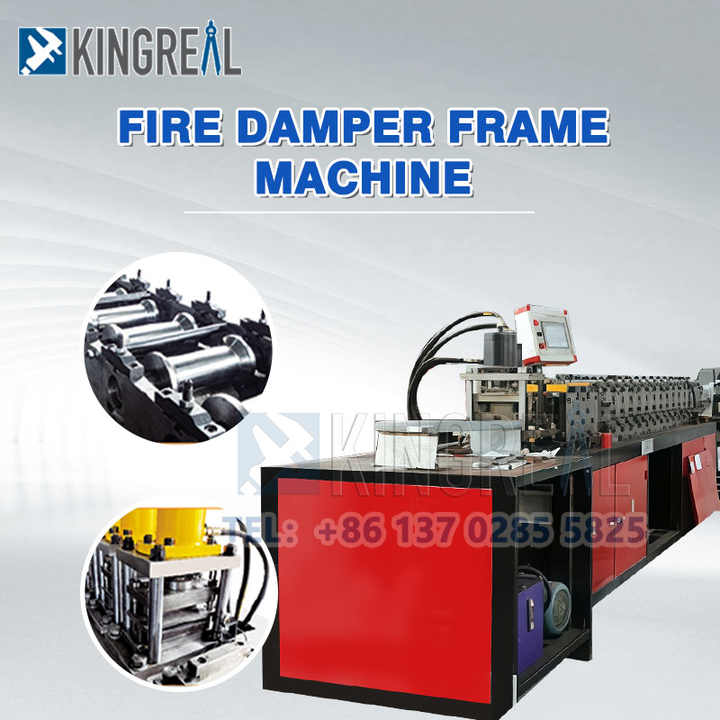 Full Automatic Square Fire Damper Roll Forming Machine HVAC Duct Smoke ...