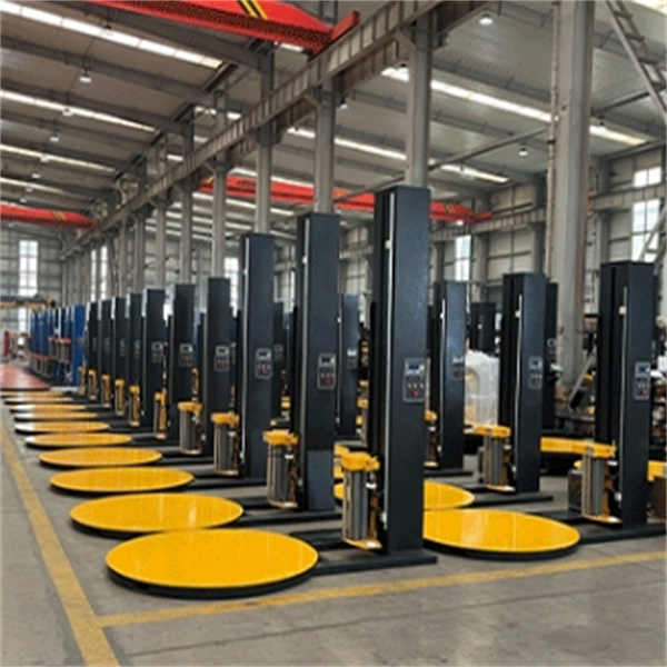 Automatic tray stretch film wrapping machine with pre-stretching ...