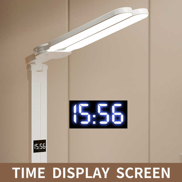 Lámpara de escritorio LED de 2 cabezales, lámpara de mesa recargable ...