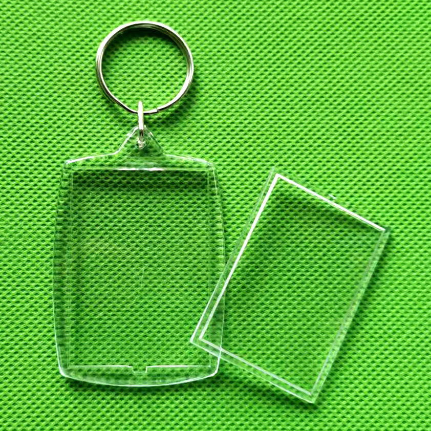 Custom Transparent Logo Pprinted Blank Acrylic Keychain