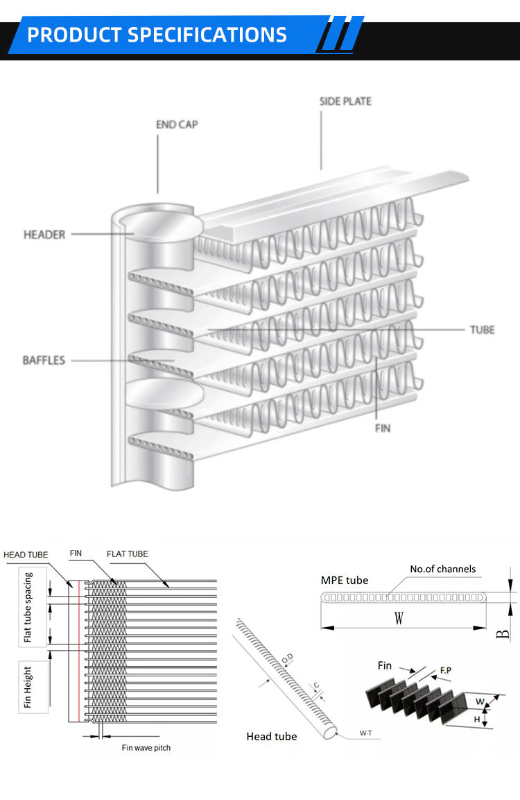 Custom Refrigerator Heat Exchanger Display Case/Freezer Micro Channel ...