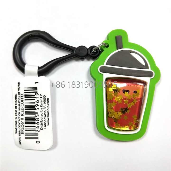 PVC Acrylic Transparent Mini Soda Can Bottle Keychain