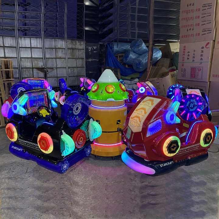Indoor Outdoor Kiddie Amusement Ride Portable Merry Go Round Bulldozer ...