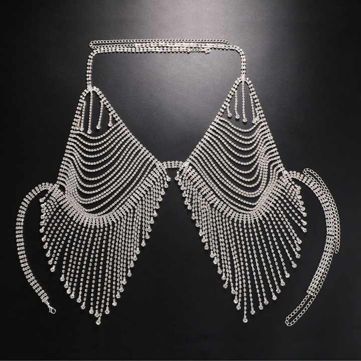 XS-01 Women Shiny Crystal Multi Layers Beach Jewelry Sexy Bikini ...