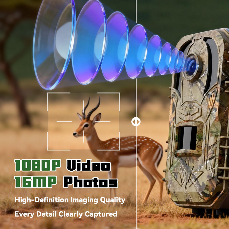 16MP High Definition Mini Animal Monitoring IP54 Waterproof Camera ...