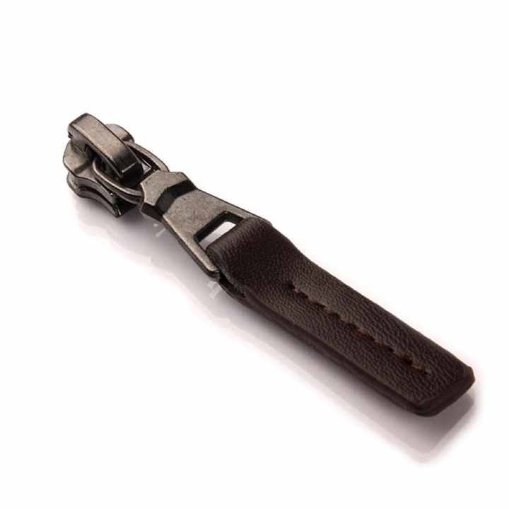 Custom Genuine Leather Zipper Pull - Eco-Friendly & Durable