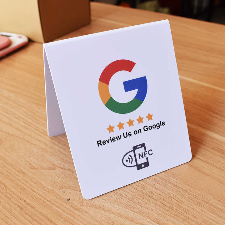 Coffee Shop Restaurant Google Review Table Stand Display NFC Tap Review ...
