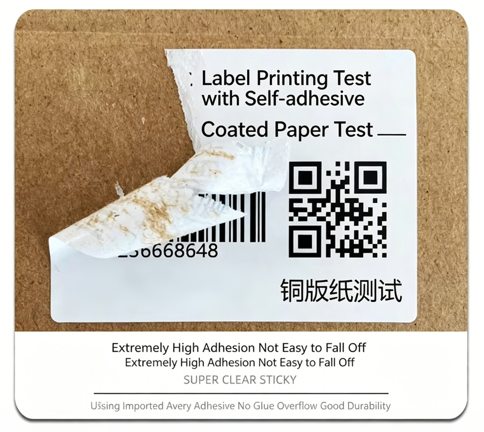 Wholesale Coated Paper Adhesive Label Stock High-Tack Barcode ...
