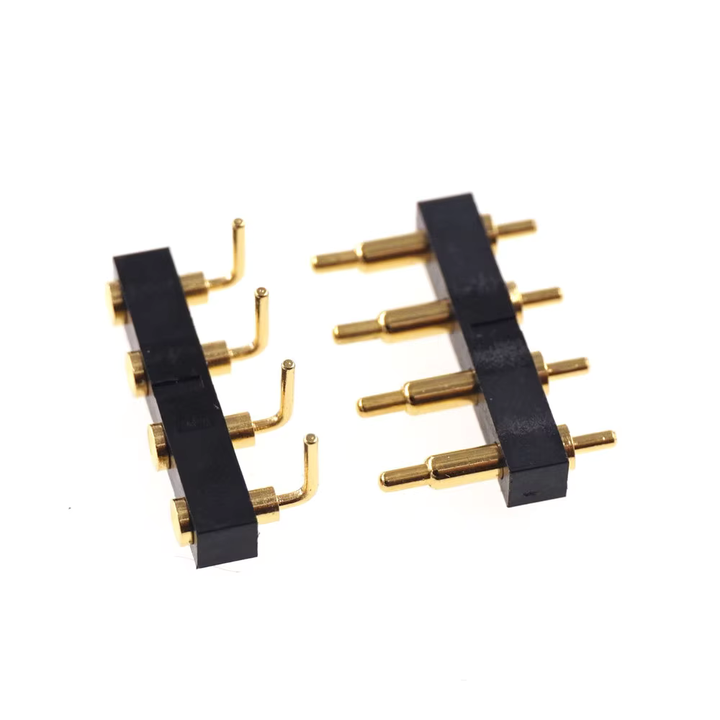 Male Female Spring Loaded Pogo Pin Connector 4 PIN Pitch 4.0 mm Target ...