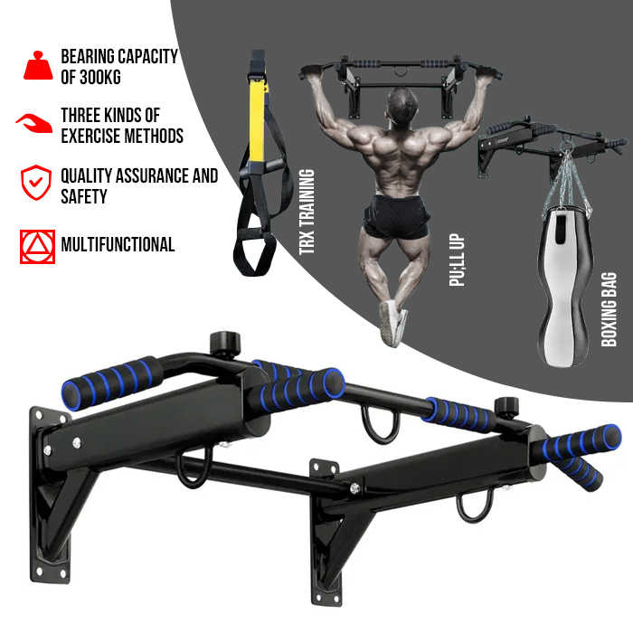 Indoor Home Gym Workout Multifunctional Horizontal Wall Mounted Pull up ...