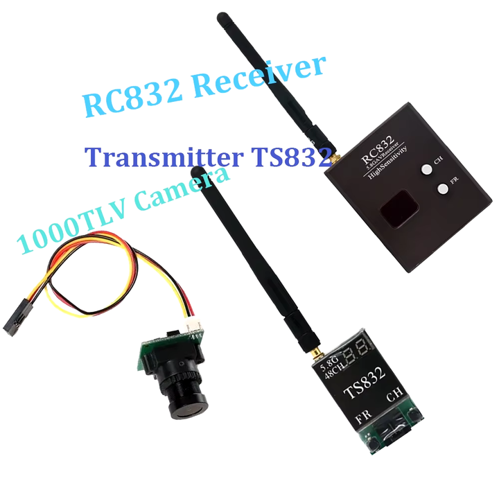TS832 Transmitter & RC832 Receiver/RC832H +1000TVL Camera 48CH 5.8G ...