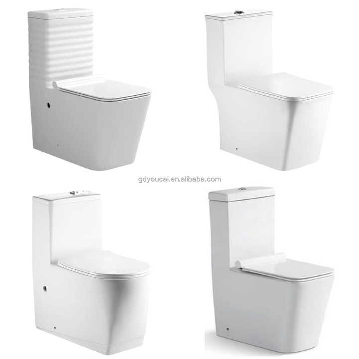 Water Closet Hotel Ceramic Toilet Set Water Saving Wc One-piece square ...